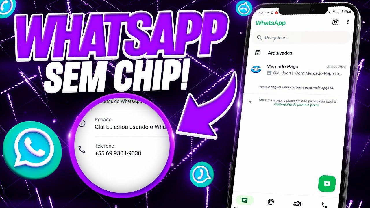 🕙(EM 2 MIN) COMO CRIAR NÚMERO VIRTUAL PARA WHATSAPP SEM CHIP FÍSICO E ...