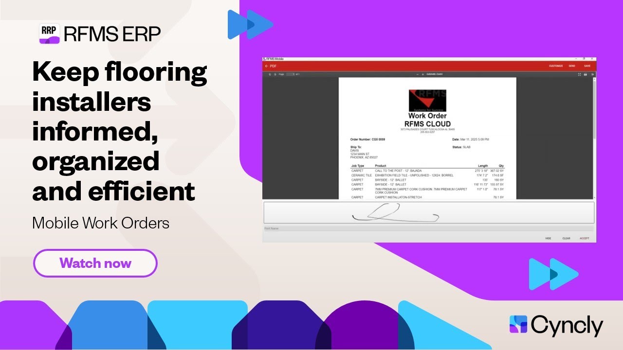 Flooring: RFMS - Mobile Work Orders - YouTube