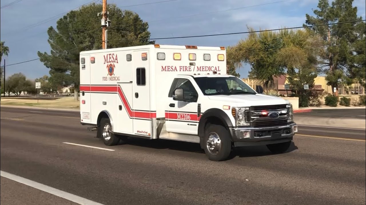 Mesa fire medical dept M2206 responding - YouTube