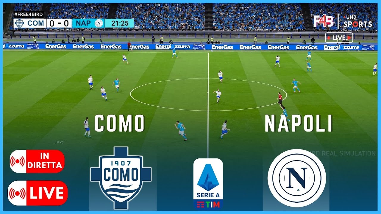 COMO VS NAPOLI IN DIRETTA | SERIE A 25 | SIMULAZIONE E PUNTEGGIO IN ...