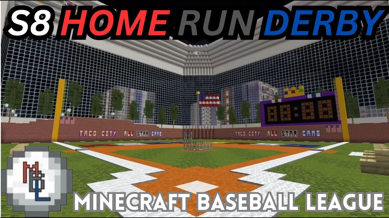 MINECRAFT BASEBALL LEAGUE! S8 Home Run Derby at Taco City - YouTube