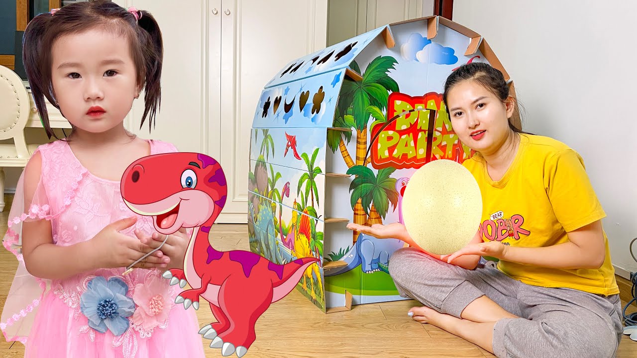 Changcady chơi trốn tìm, phát hiện ra khủng long con - làm nhà cho ...