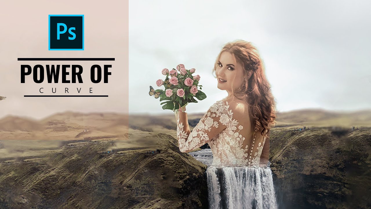 Girl Standing Waterfall Photo Manipulation Photoshop Tutorials - YouTube