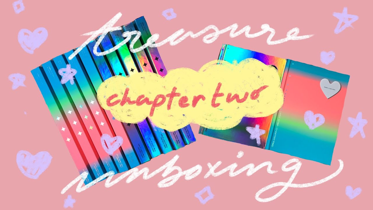 unboxing 12 copies of treasure the first step: chapter two - YouTube