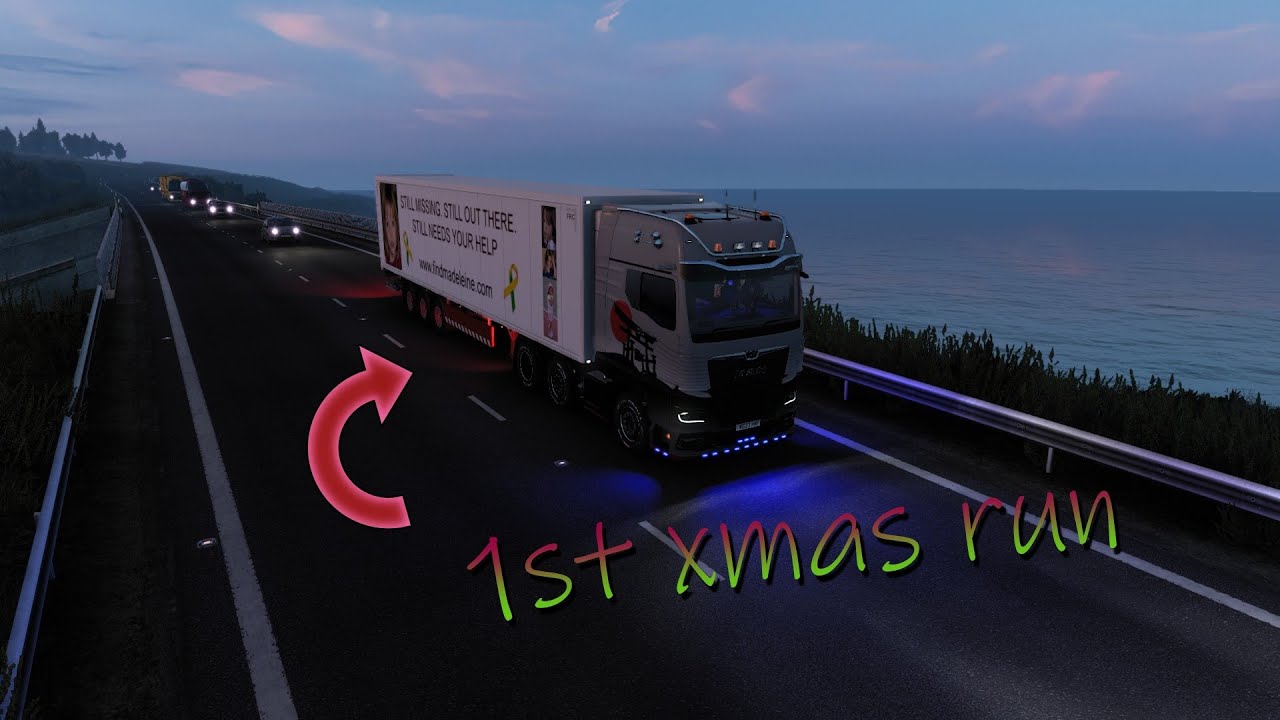 euro truck simulator 2 1st christmas run to derry - YouTube