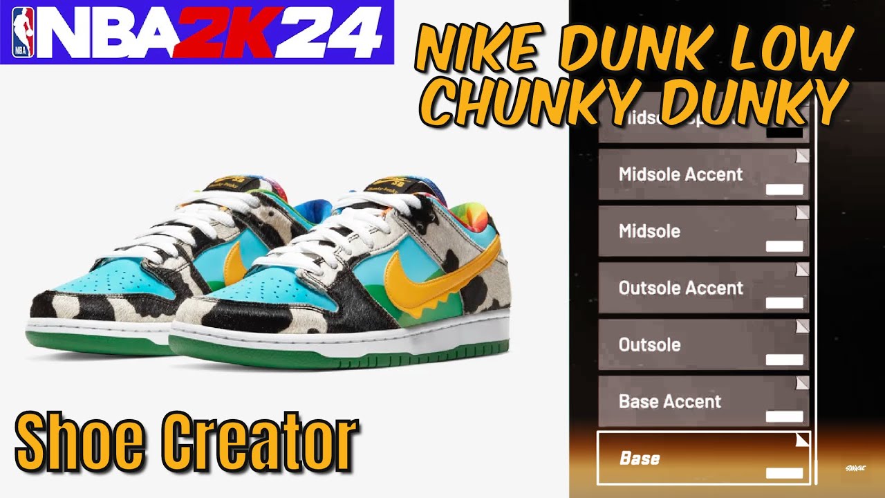 How To MAKE Nike Dunk Low "Ben & Jerrys Chunky Dunky" In NBA 2K24 ...