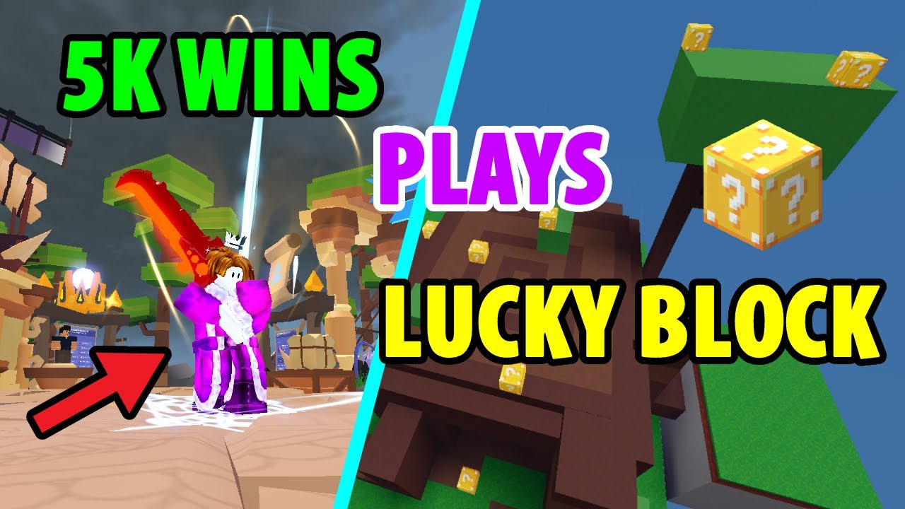When 5k wins Nightmare Rank Plays LUCKY BLOCK... (Roblox Bedwars) - YouTube