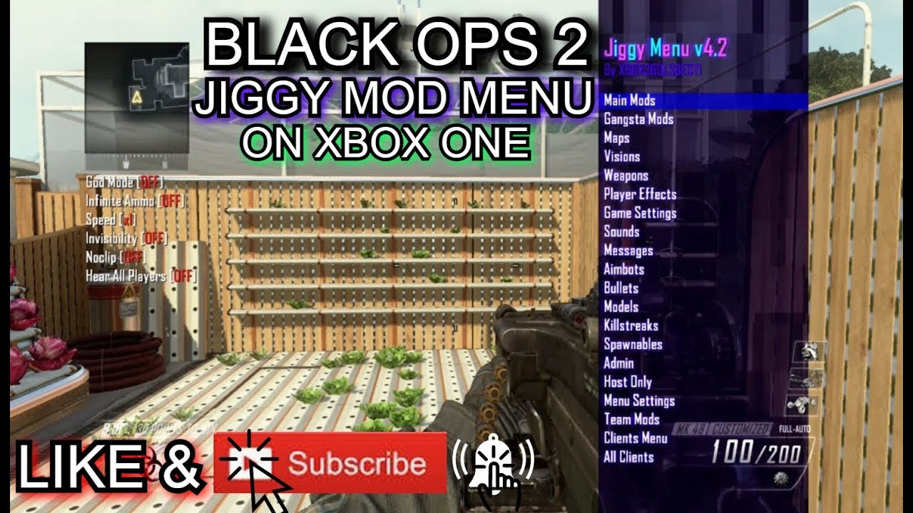 Jiggy Mod Menu Black Ops 2 on Xbox One - YouTube