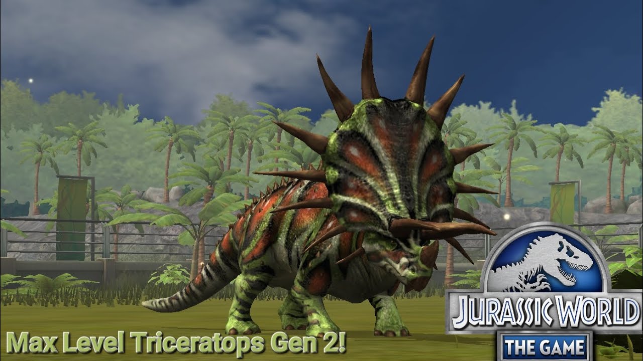 Max Level Triceratops Gen 2! (Jurassic World The Game) - YouTube