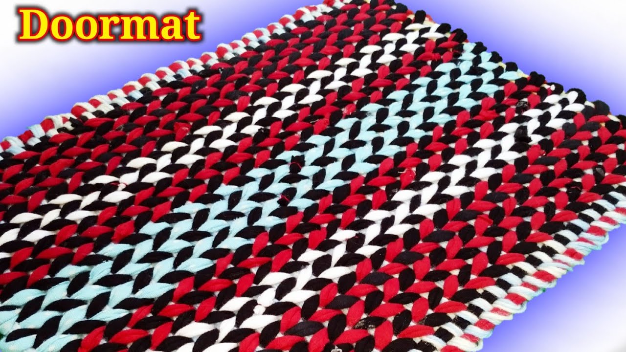 DIY, Old Cloth Door Mat Making . Making Doormat at Home , old t shirt ...