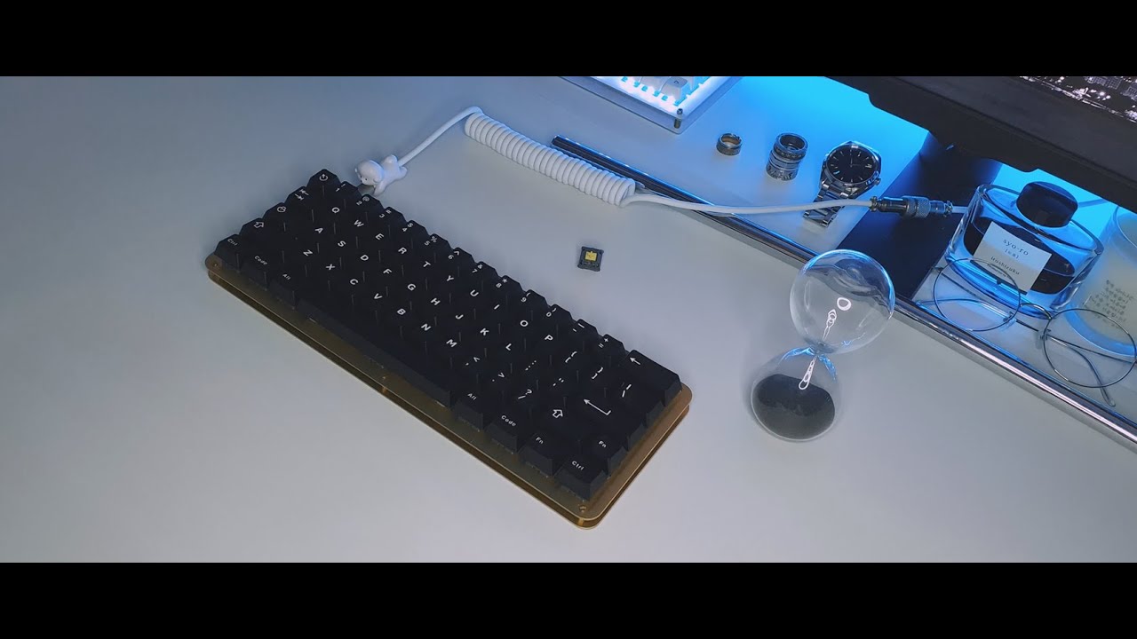 Brass Open Case Keyboard With Geon Yellow Typing - YouTube