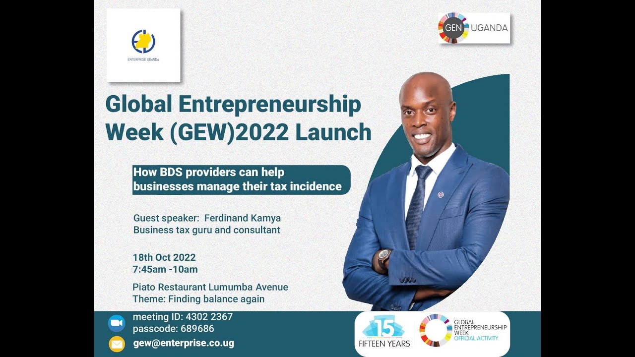 Global Enterpreneurship Week (GEW) 2022 Launch - YouTube
