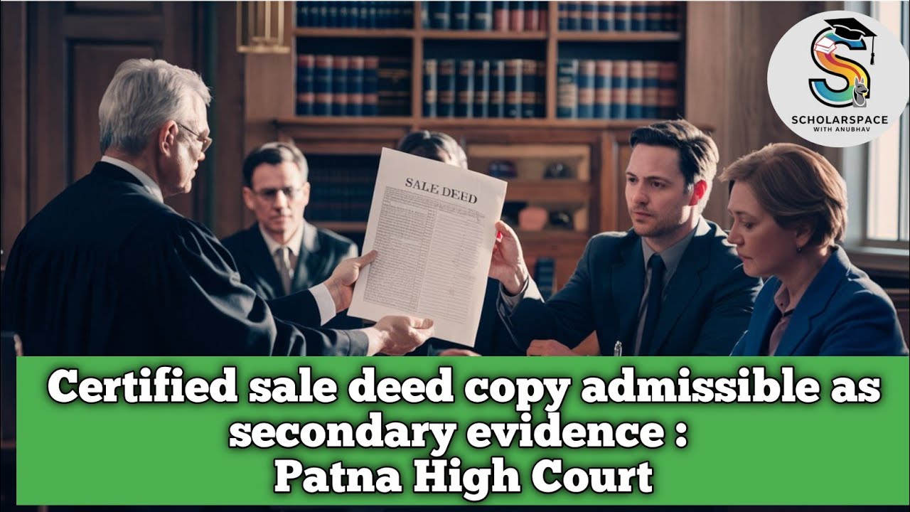 Certified Copy Of Registered Sale Deed Can Be Produced As Secondary ...