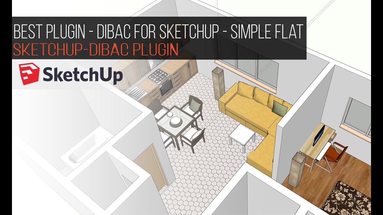 Best Plugin - DIBAC For sketchup - Simple Flat - YouTube