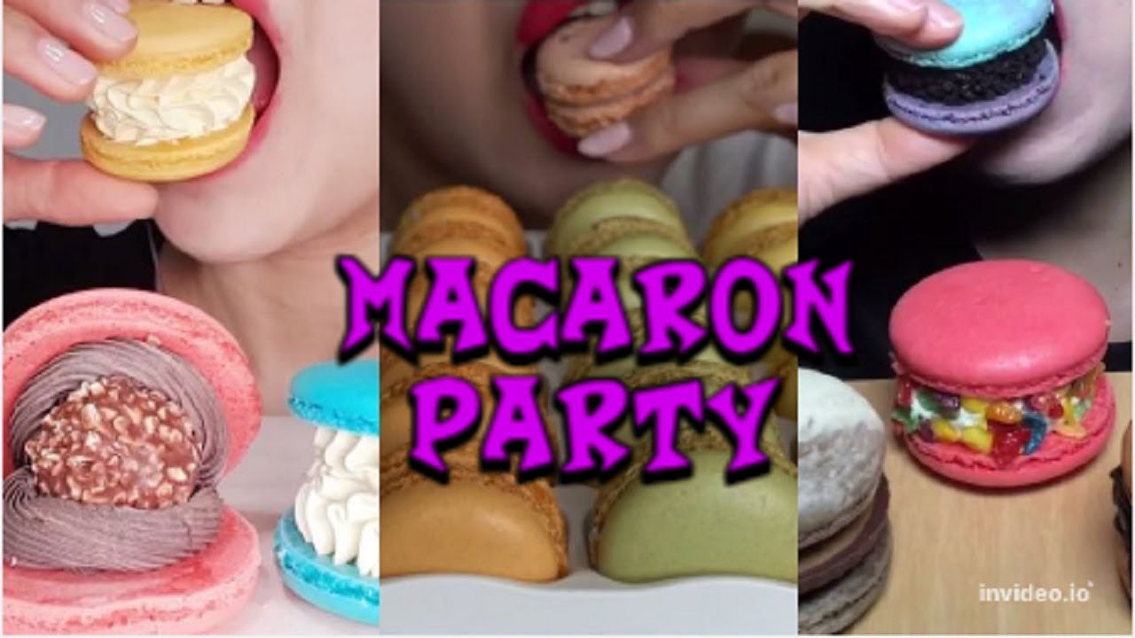 ASMR MUKBANG COMPILATION | MACARON PARTY #1 | EATING SOUNDS | SATISFYING | GOOD FOOD ASMR - YouTube