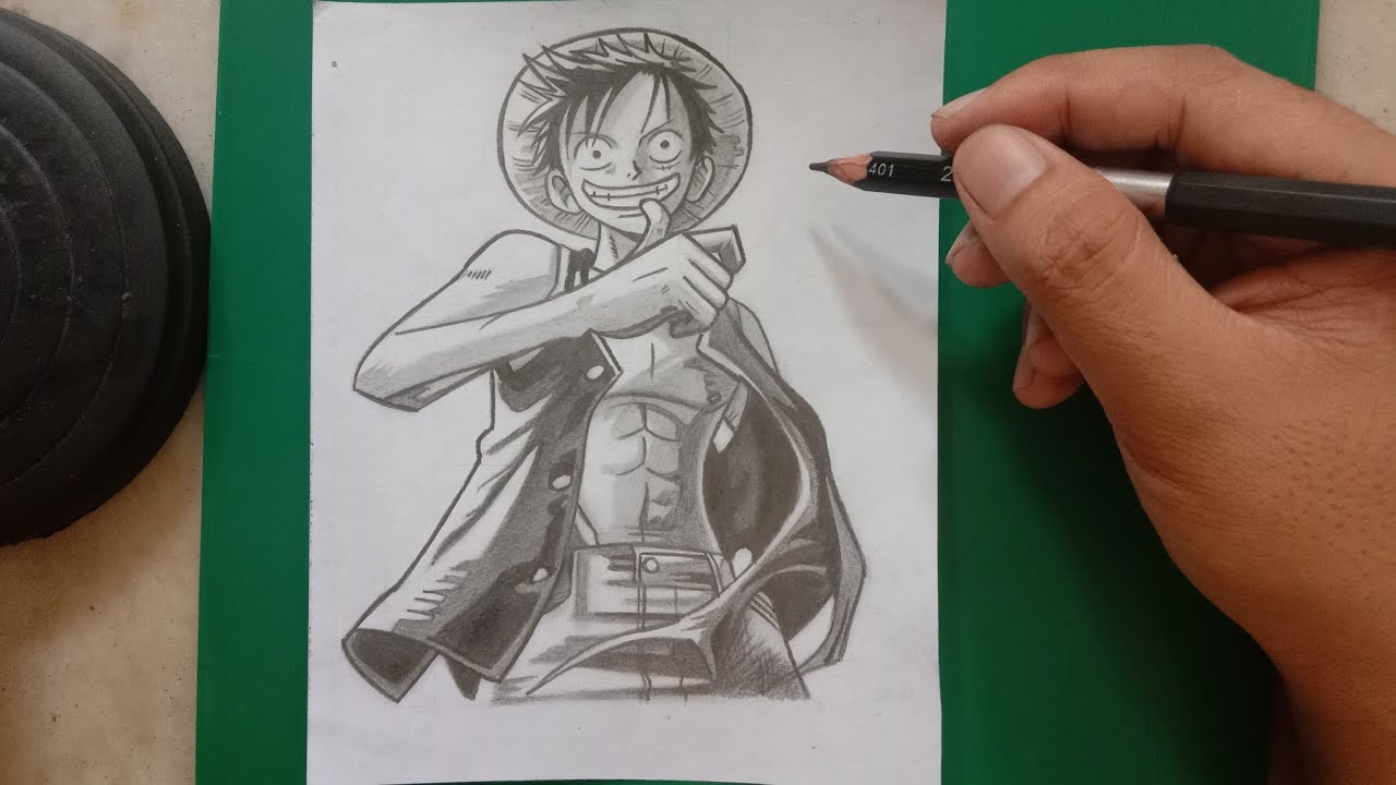 How to draw Monkey D. Luffy / One Piece / Pencil Drawing - YouTube