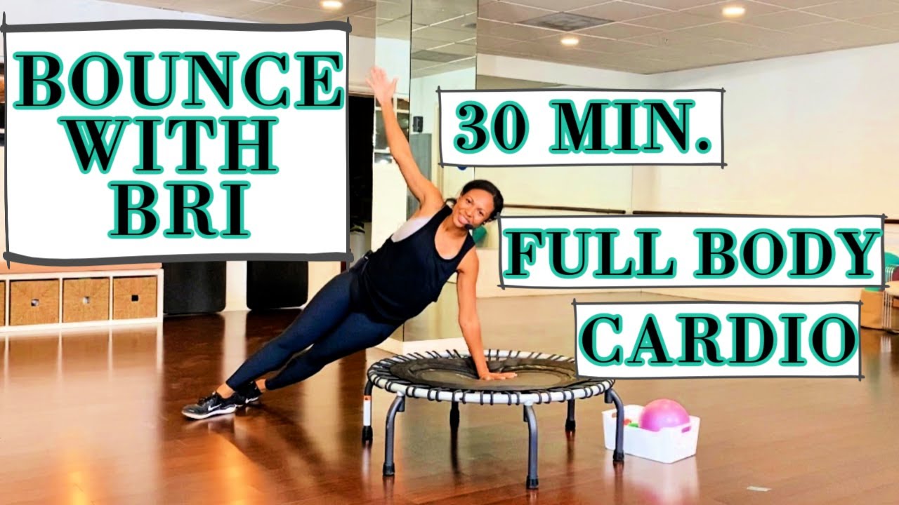 30 MIN. Mini Trampoline CARDIO REBOUNDING Workout | At- Home Exercises ...
