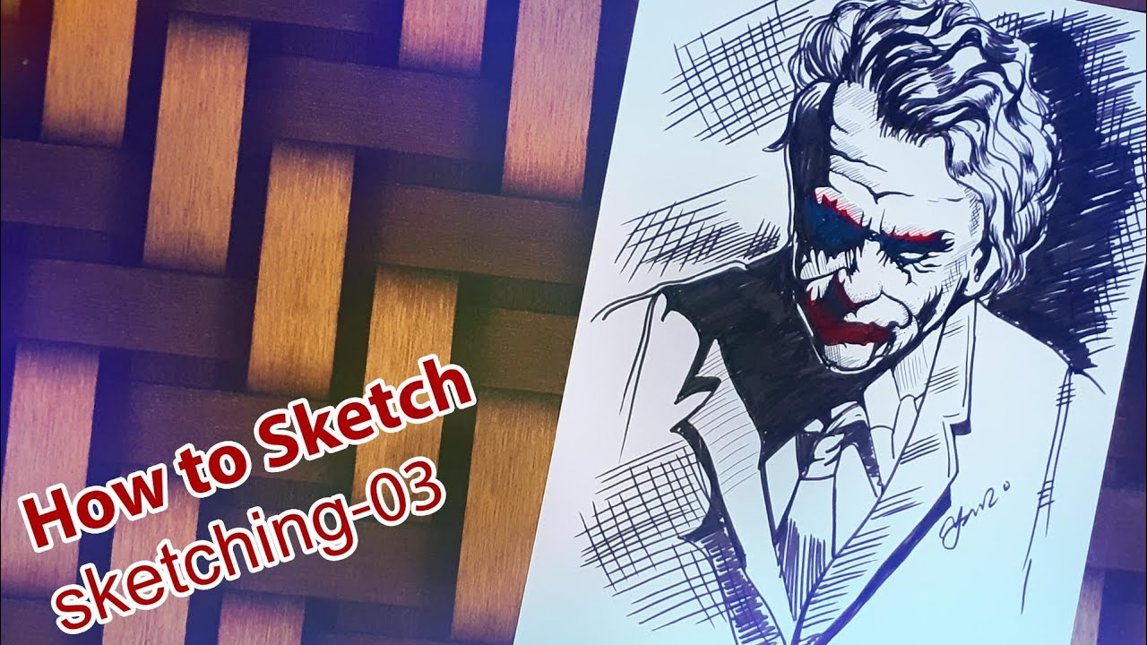 How To Draw The Joker//Joker Drawing with sketch pen and micron. # ...