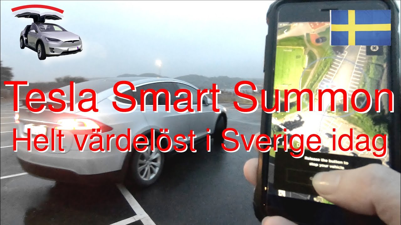 Tesla Smart Summon i Sverige - YouTube