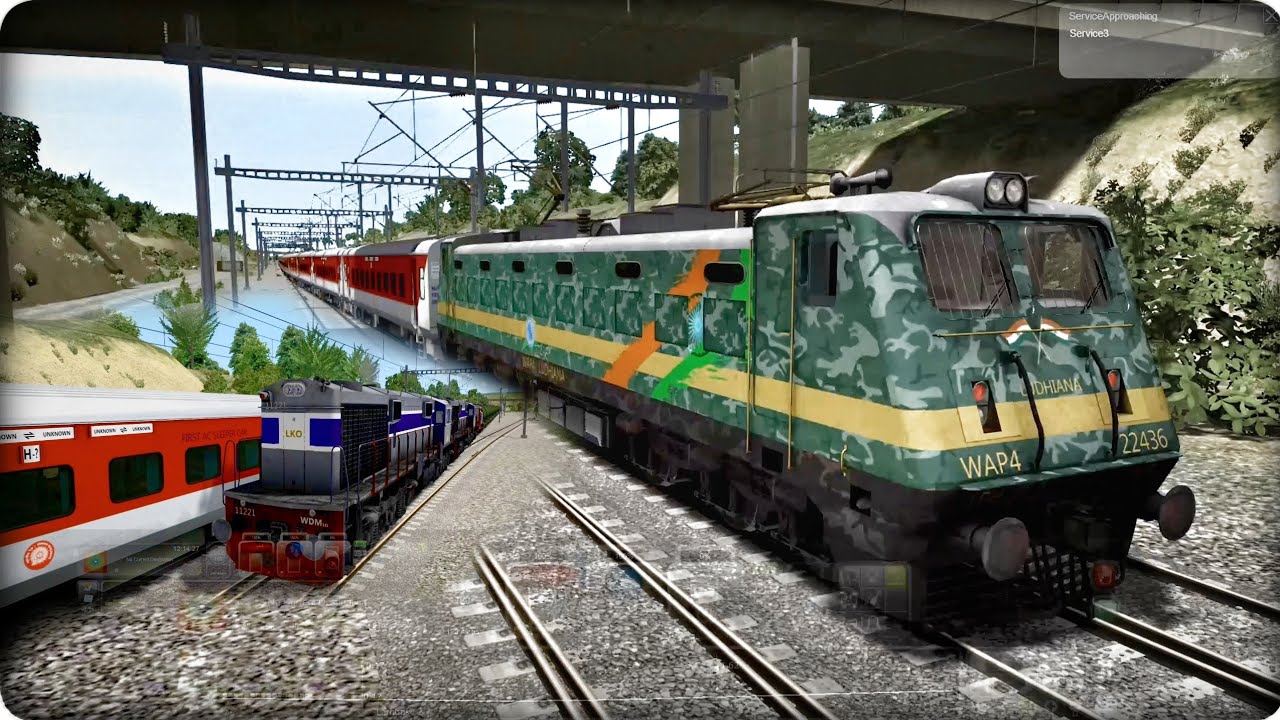 Full Speed Train Crossing At Same Track | BUMPY RAILROAD | Train ...