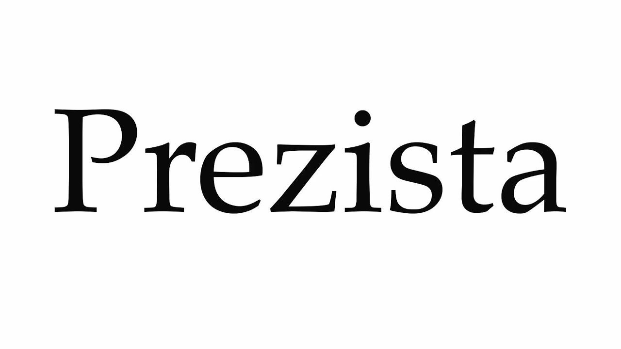 How to Pronounce Prezista - YouTube