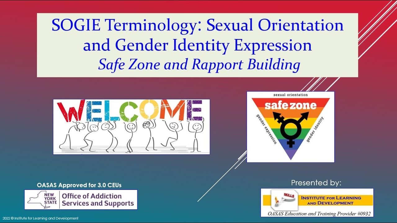 SOGIE Terminology: Safe Zone and Rapport Building - YouTube