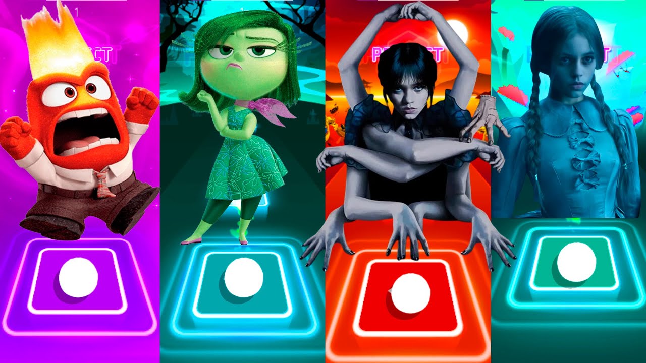 INSIDE OUT 2 VS WEDNESDAY 2 VS TILES HOP EDM RUSH - YouTube