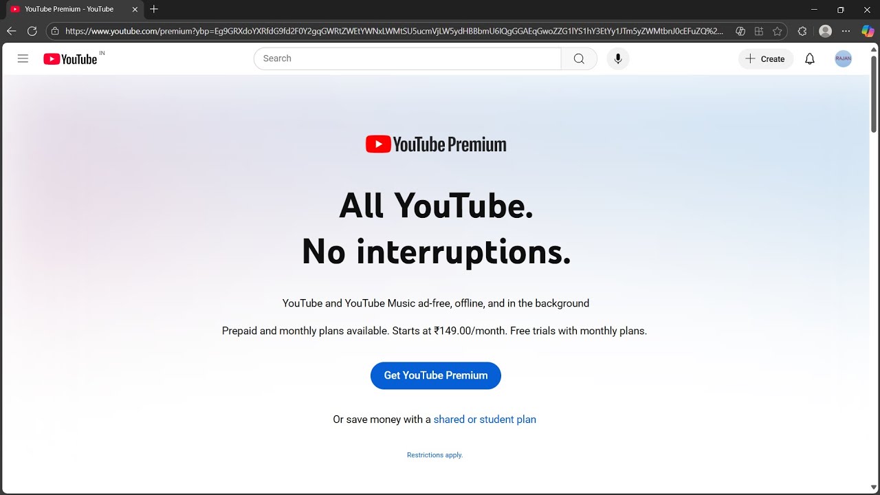 Get YouTube Premium for an ad-free experience. - YouTube