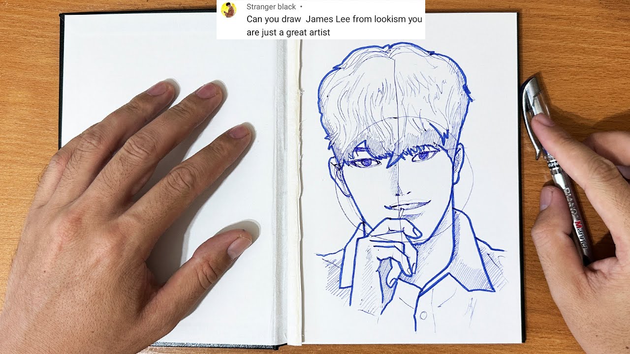 How to draw James Lee from Lookism || Anime drawing tutorial - YouTube