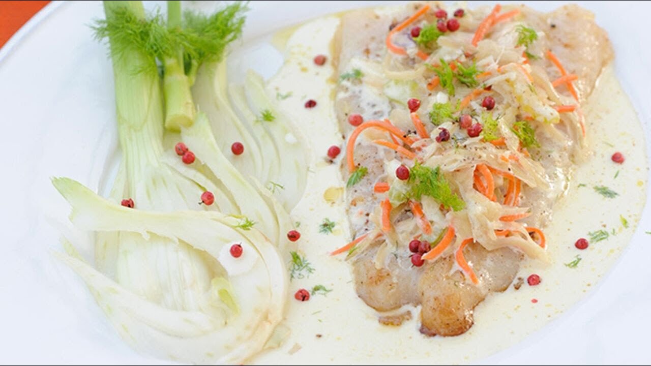 Recette : Filet de limande à la crème de légumes - YouTube