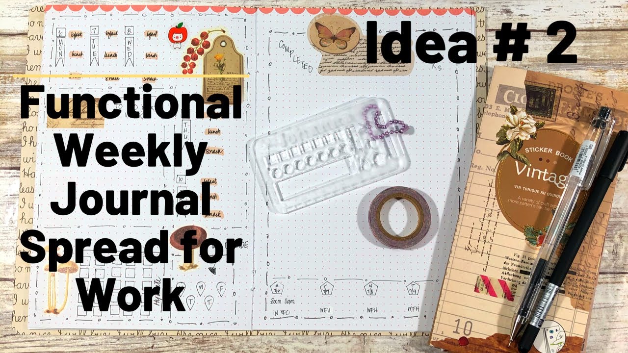 Functional Weekly Journal Spread for Work | Idea 2 | #useyourstash ...