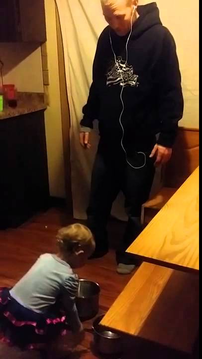 Baby argues with dad over who's cleaning mess - YouTube
