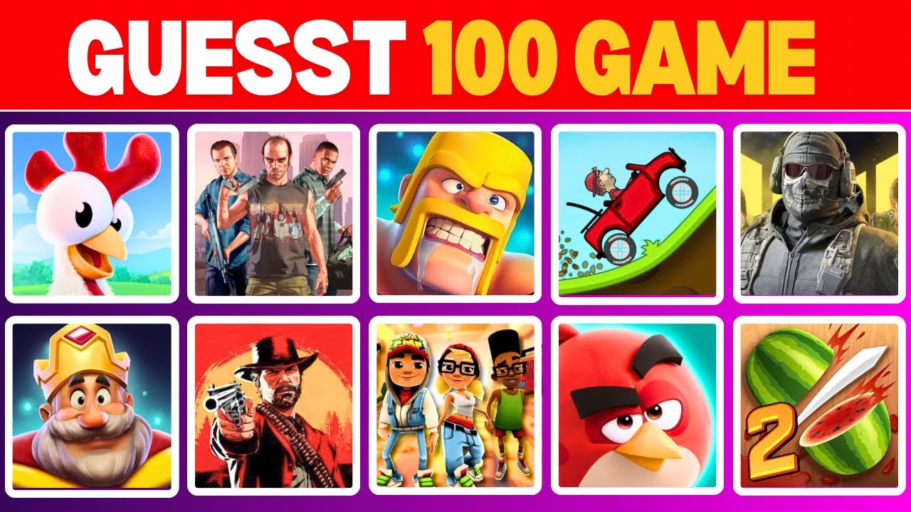Guess the 100 Game Logo in 5 Seconds | Famous Game Logos | quiz game ...