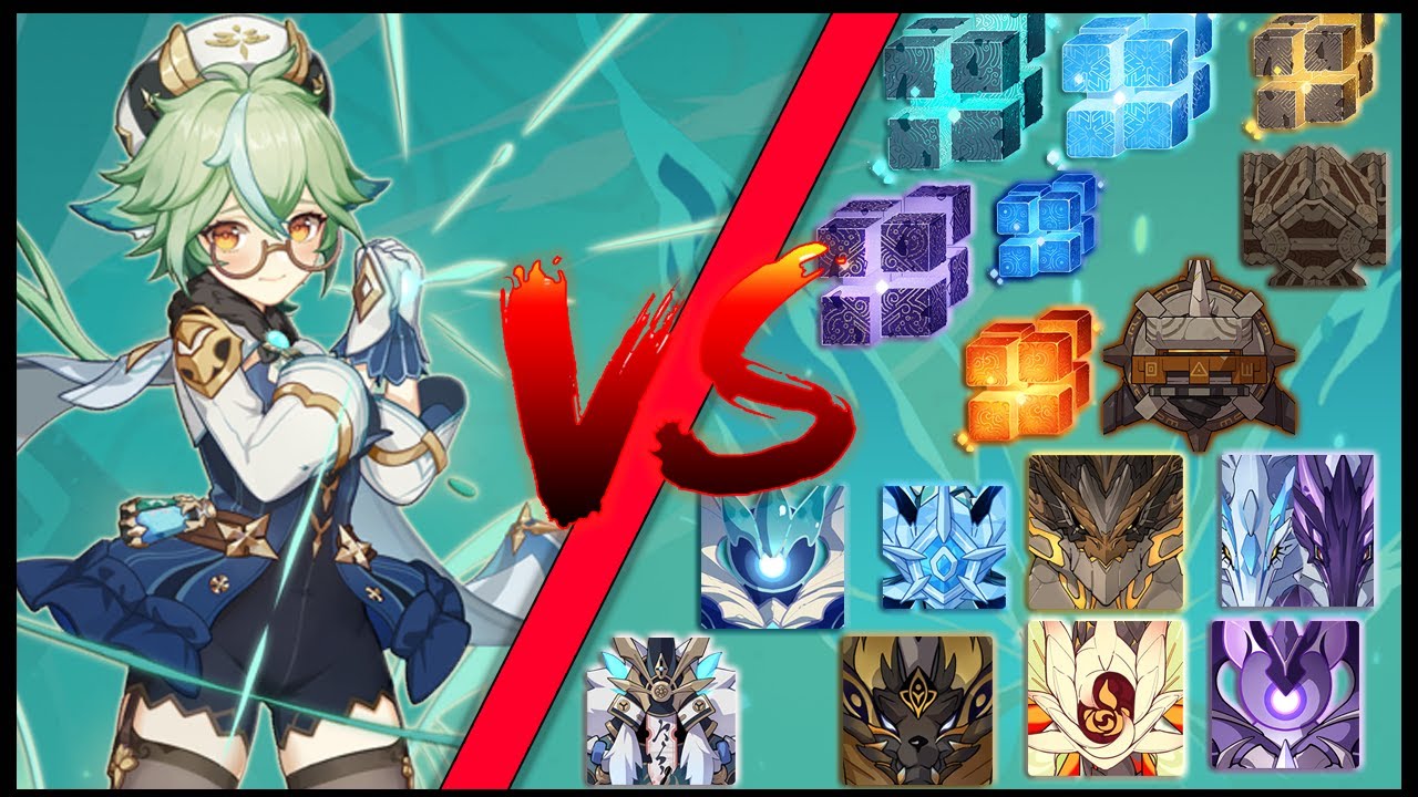 Main DPS Sucrose Against All World Bosses In The Game - Genshin Impact ...