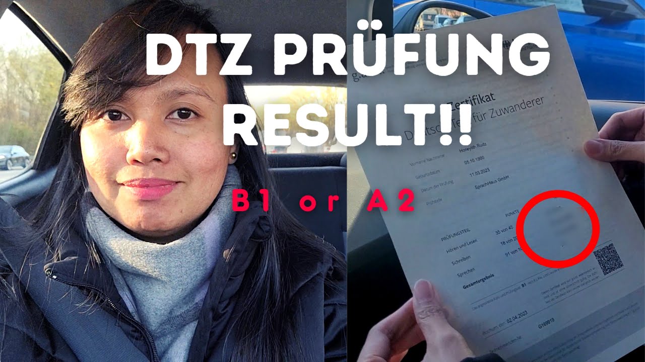 DTZ PRÜFUNG RESULT - Did I get B1 or A2 certificate??😨| Integration ...