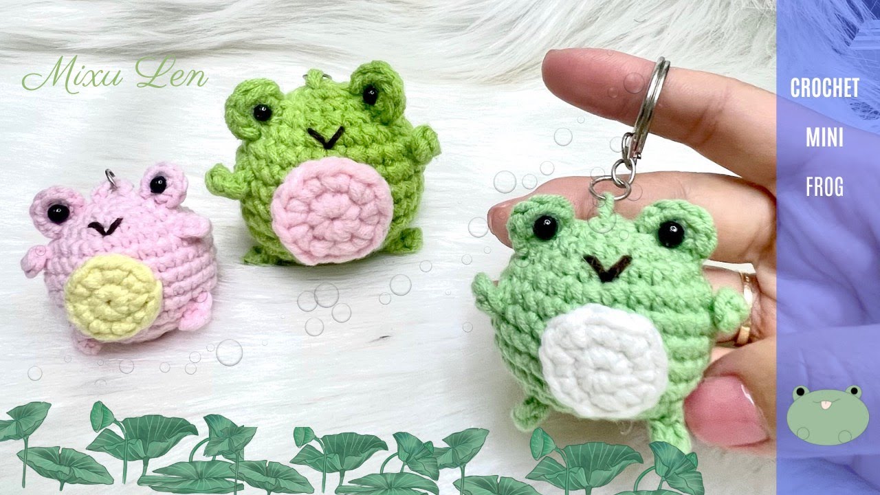 #39. Hướng dẫn móc chú ếch bằng len|How to crochet frog keychain| Frog ...