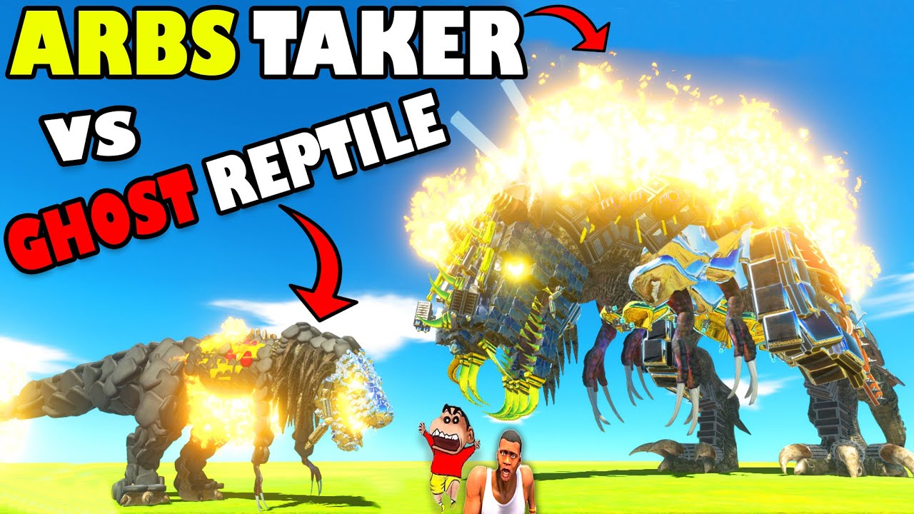 ARBS TAKER MR.X vs GHOST REPTILE MILITARY SHINCHAN and CHOP in ANIMAL ...