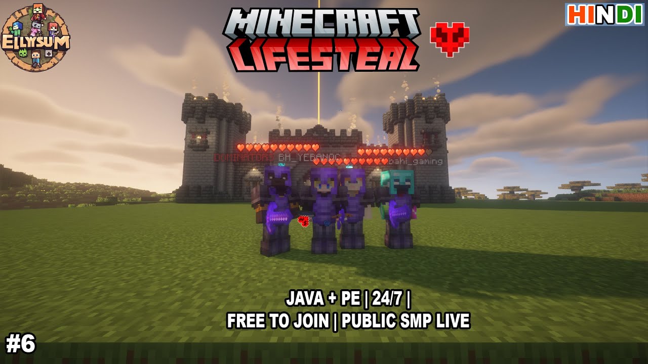 LIFESTEAL PUBLIC SMP MINECRAFT SERVER MULTIPLAYER LIVE STREAM#6 - YouTube