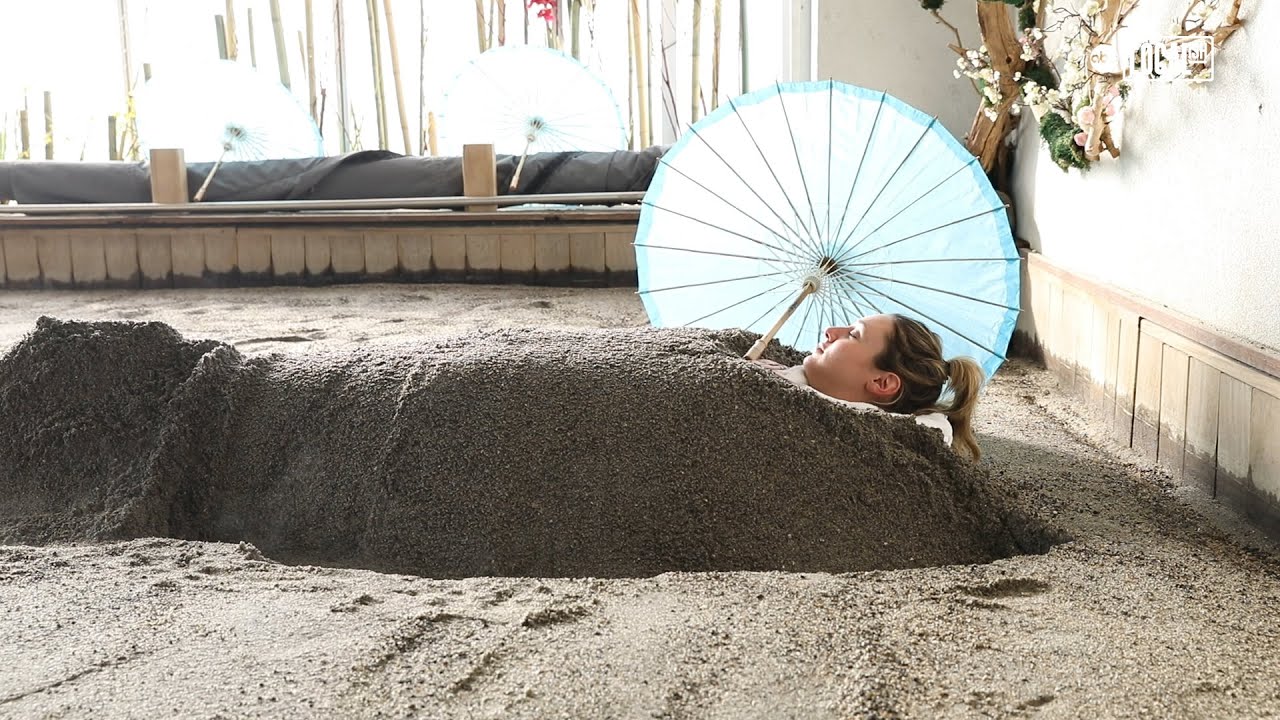 Have a Volcanic Sand Bath at This Spa! - YouTube