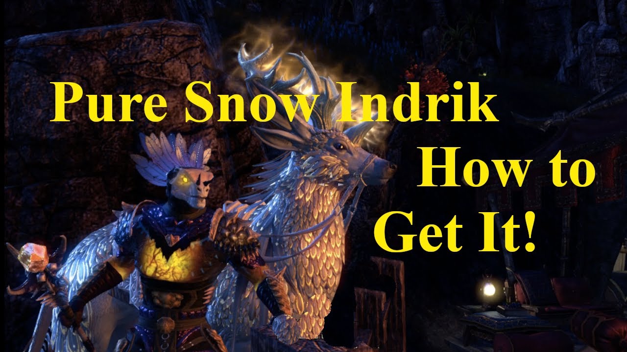 ESO How to get the Pure Snow Indrik Mount FREE! - YouTube