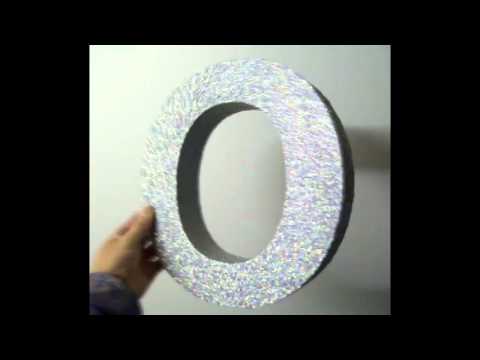 silver glitter lettering for weddings