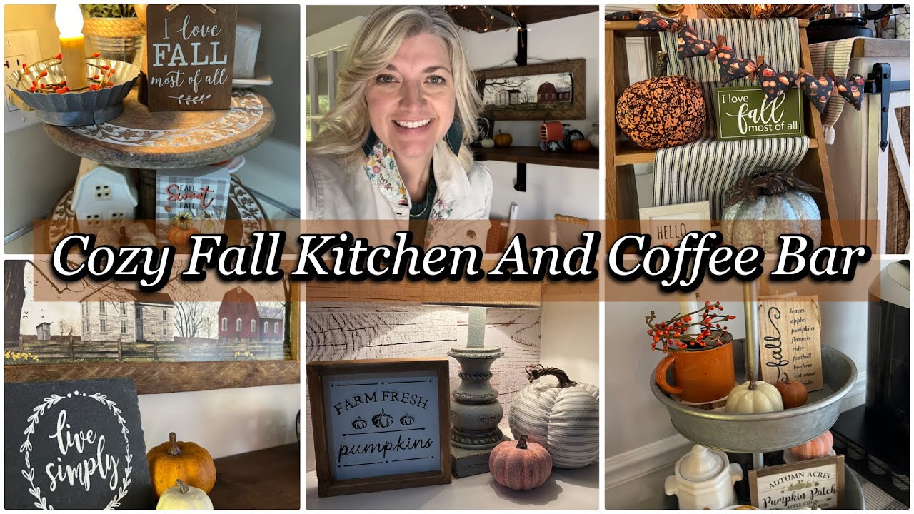 Fall Decorate With Me | Fall Coffee Bar | Fall Kitchen | Fall Colonial ...