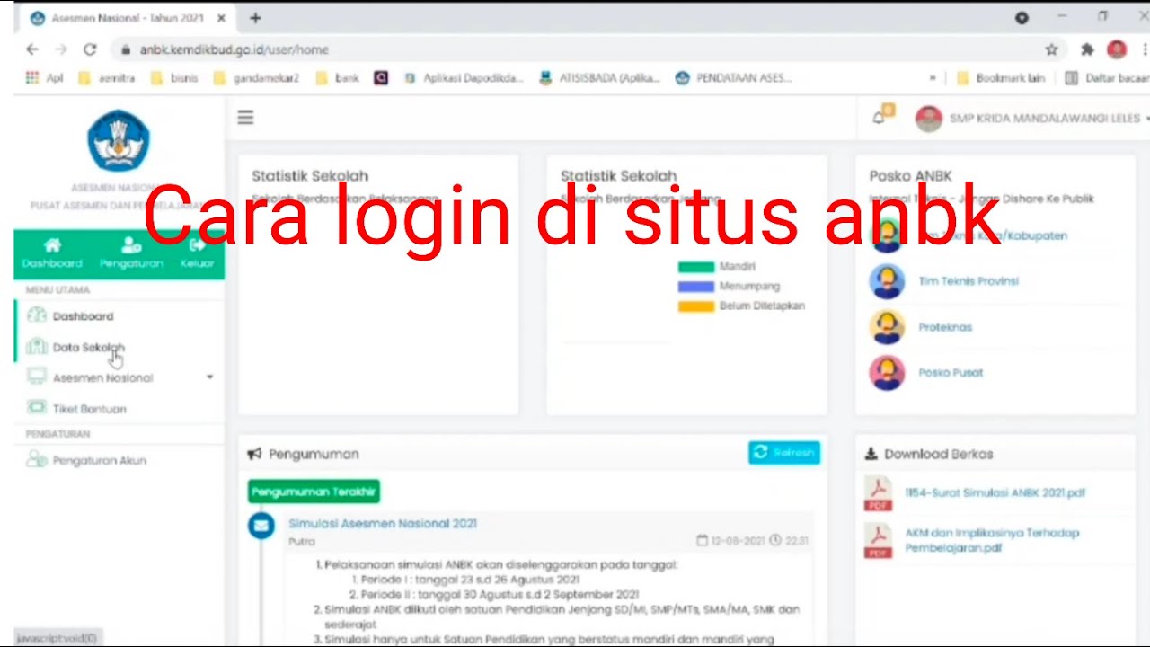 CARA LOGIN DI WEB ANBK - YouTube