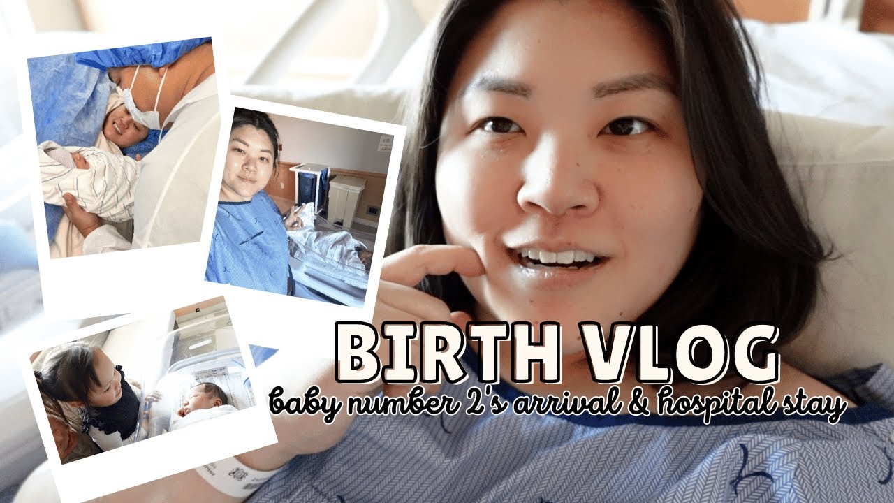 birth vlog of baby number 2 | post c-section hospital stay & sibling meeting (positive ...
