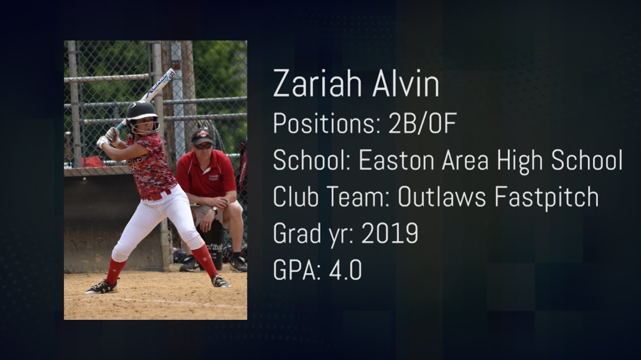 2017 Zariah Alvin Softball Highlight Film - YouTube