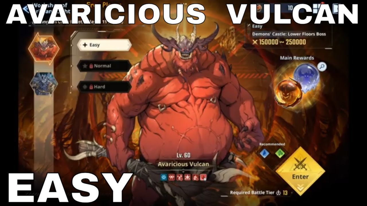 AVARICIOUS VULCAN - EASY SOLO LEVELING : ARISE - YouTube