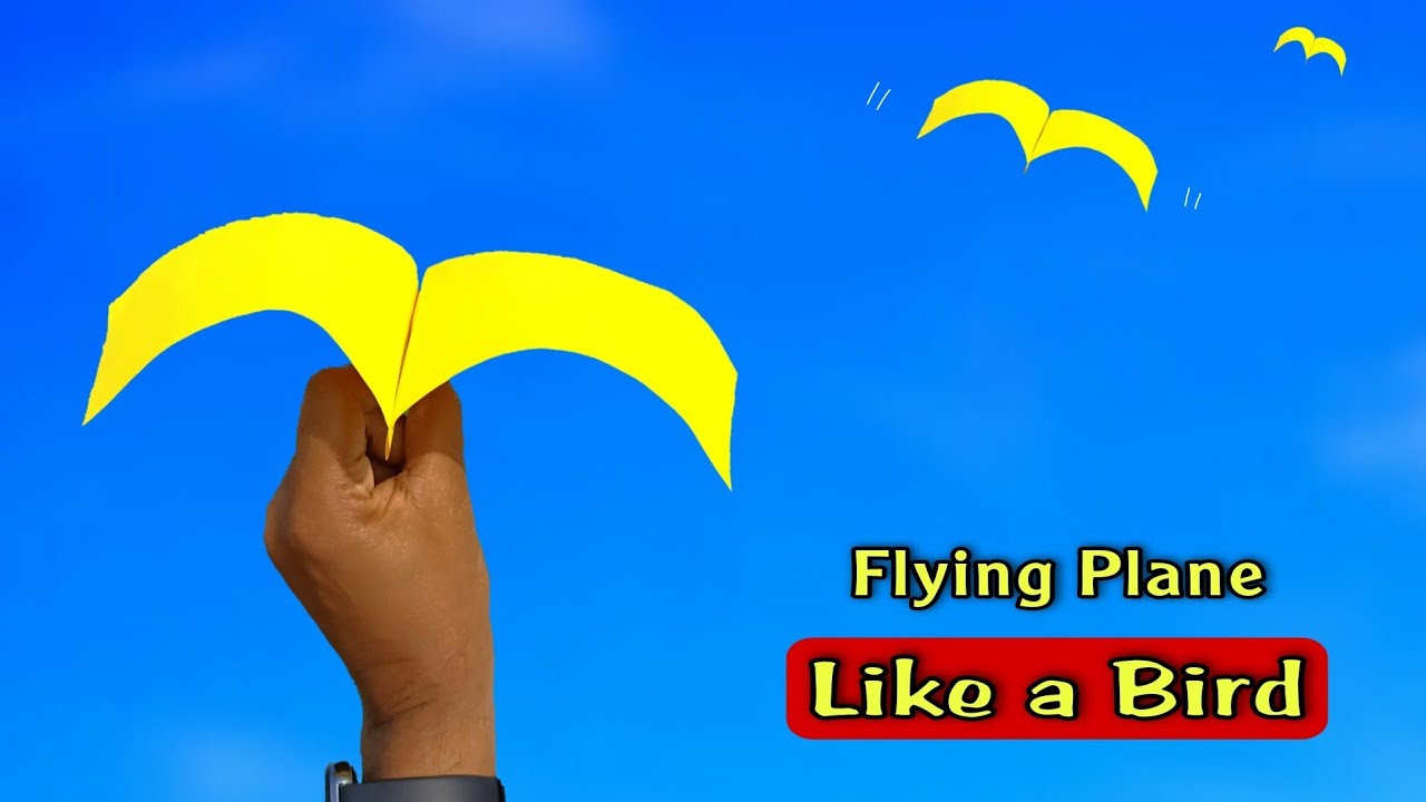 best flying paper plane (Like Bird), how to make bird plane, paper new ...
