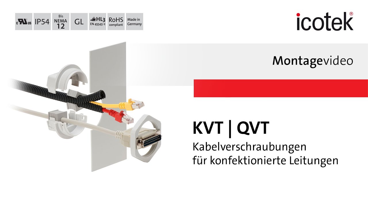 Kabelverschraubung KVT & QVT | Montage | icotek - YouTube