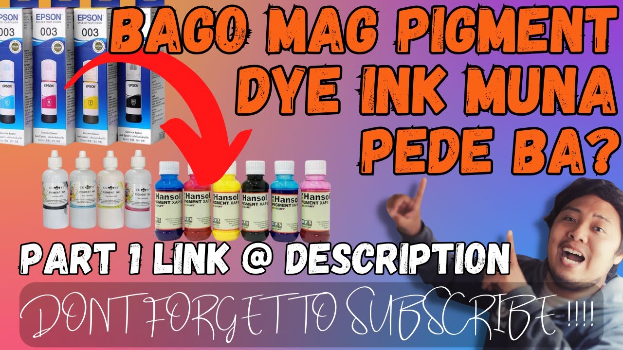 PEDE BANG ORIGINAL DYE INK MUNA BAGO MAG CONVERT SA PIGMENT INK ...