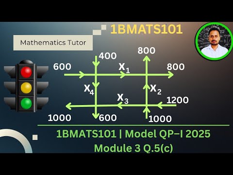 Traffic Flow Problem | Linear Algebra | VTU 1BMATS101 | Q5(c) - YouTube